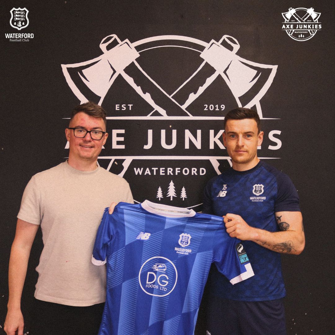 Darragh Leahy Home Shirt Sponsor Visit - Axe Junkies Urban Axe Throwing ...